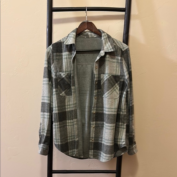 Tops | Mens Gray Plaid Shirt | Poshmark